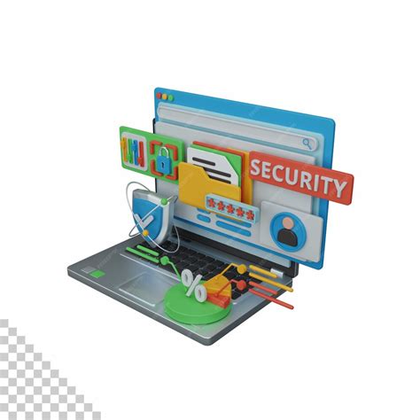 Premium Psd 3d Rendering Protect Data Isolated Useful For Business