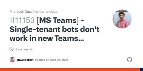 [ms teams] single tenant bots don t work in new teams client · issue