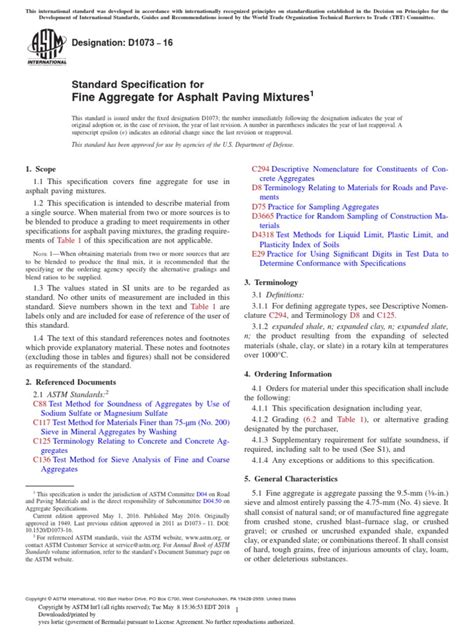 Astm 1073 16 Pdf Specification Technical Standard