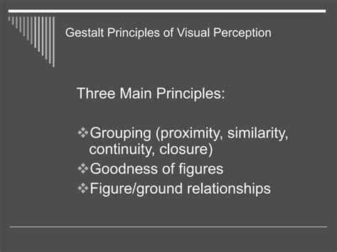 Gestalt Ppt For The Understanding Of How Human Perception Works Ppt