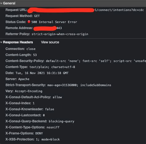 500 The Backend Responded With An Error · Issue 7288 · Hashicorpconsul · Github