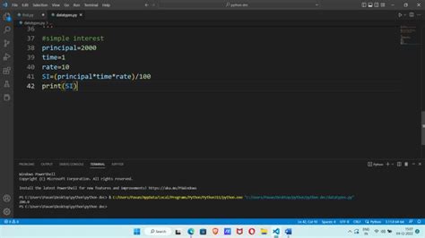Arravali Pavan On Linkedin Task 5 Kiran Sagar Pythonlife Simple Interestcompound Interestpython