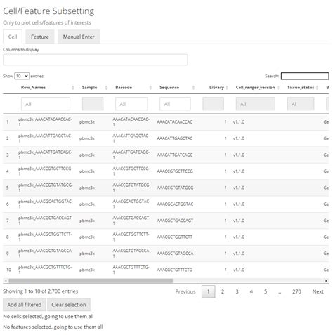 Heatmap Visualization • Singlecelltk