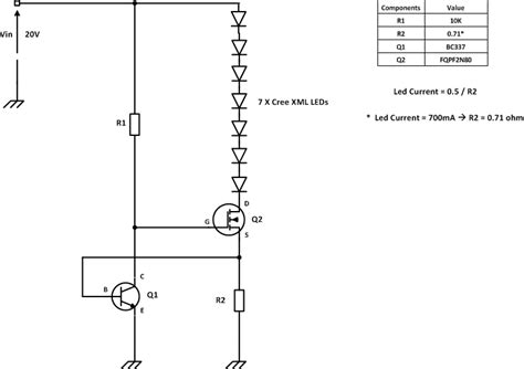 Re Mosfet As Led Current Regulator Electrical Engineering Stack