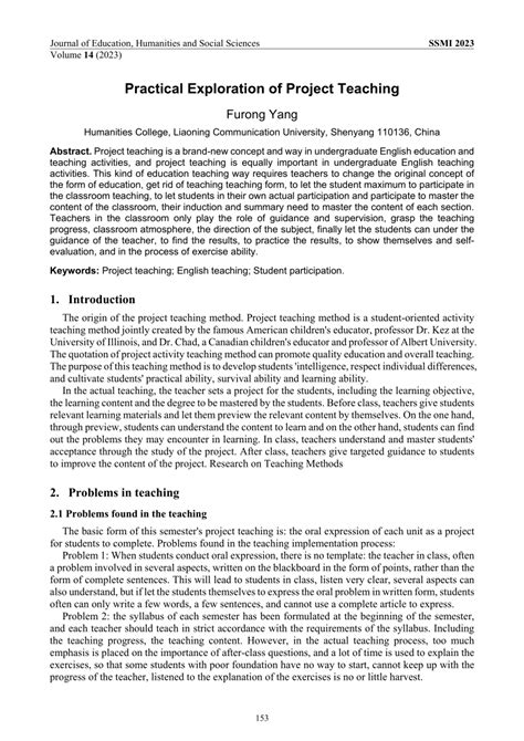 Pdf Practical Exploration Of Project Teaching