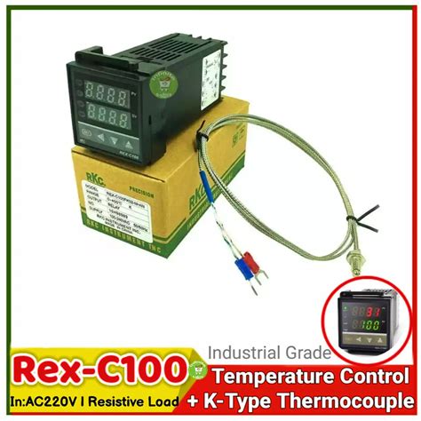 Digital Pid Temperature Controller Dual Led Display With K Type Thermocouple Relay Output Rex