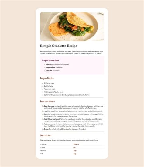 Frontend Mentor Recipe Page Using Pure Css Coding Challenge Solution