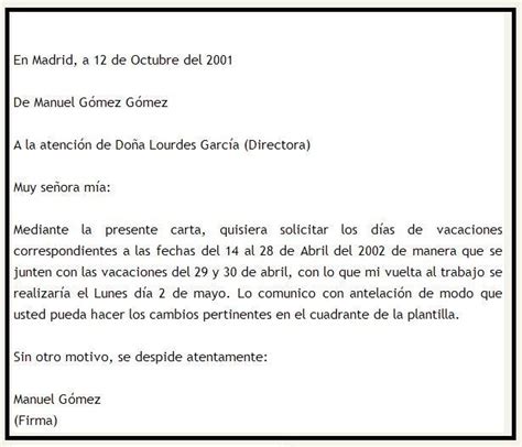 Ejemplo De Carta De Vacaciones Para Empleados Compartir Ejemplos My Xxx Hot Girl