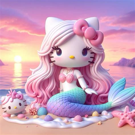 Mermaid Hello Kitty Hello Kitty Art Mermaid Artwork Hello Kitty