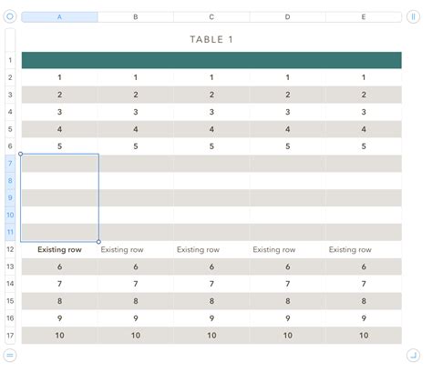 How To Add Multiple Rowscolumns Apple Community