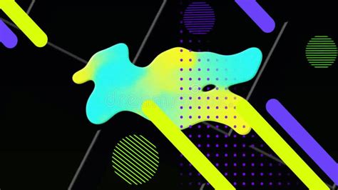 Animation Of Colourful Shapes On Black Background Stock Video Video Of Backdrop Creativity