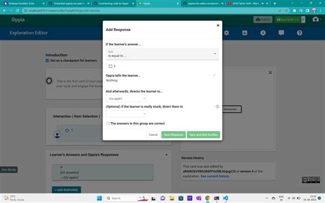 Unwanted Spaces Are Seen In Add Response Dialog Box When Only One Option Is Selected In Item
