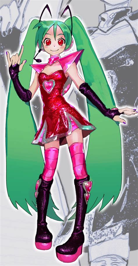 Crunchcontrol Hatsune Miku Invader Zim Vocaloid Black Footwear Platform Footwear Purple