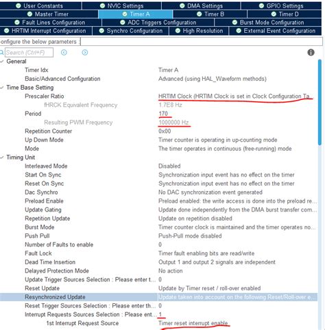 Solved Counter Using Hrtim Stmicroelectronics Community