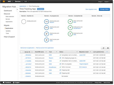 aws migration hub plan and track enterprise application migration aws