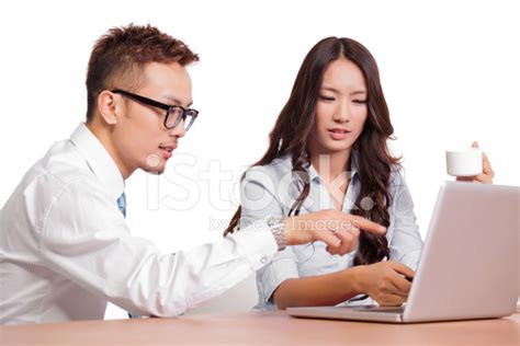 Business Man Pointing At Screen Stock Photo Royalty Free Images FreeImages