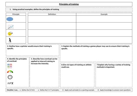 Ocr Gcse Pe Paper 1 Revision Worksheets Teaching Resources