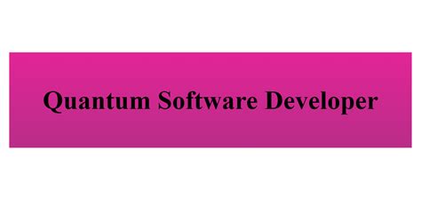Quantum Software Developer