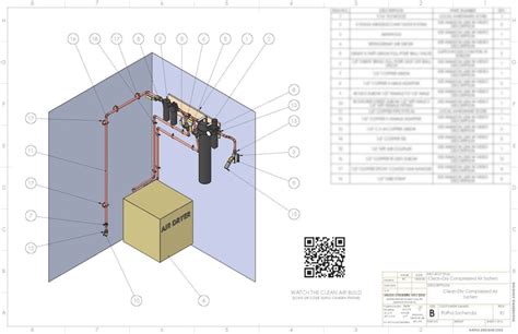 Clean Dry Compressed Air Layout Diagram Cheat Sheet Etsy