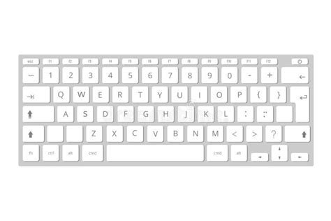 Vector Portable Computer Keyboard Stock Illustration Illustration Of
