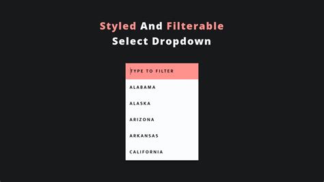 Javascript Custom Filterable Selectbox Dropdown Youtube