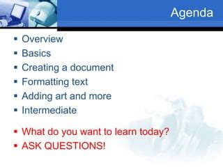 Word Processing Basics PPTX