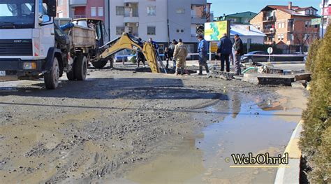 Во тек е санацијата на големиот дефект на кружниот тек кај Билјанини Извори • Webohrid