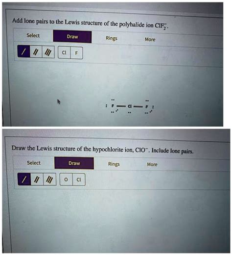 Draw The Lewis Structure Of The Hypochlorite Ion Clo