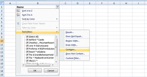 Microsoft Excel Tips Filter Asterisk Character