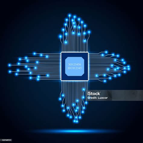 Chip Isolated Minimal Icon Processor Line Vector Icon For Websites And