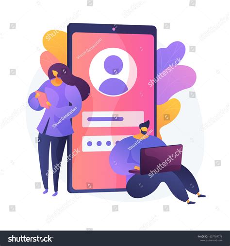 User Verification Unauthorized Access Prevention Private Stock Vector Royalty Free 1637784778