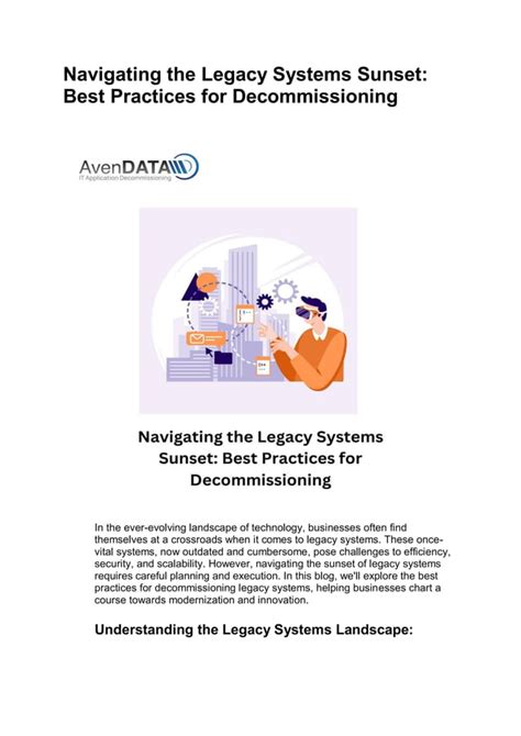 Navigating The Legacy Systems Sunset Pdf