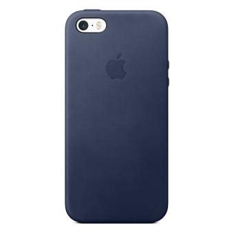 Coque En Cuir Apple Pour Iphone Se Bleu Nuit Coque Et Tui T L Phone Mobile Achat Prix Fnac