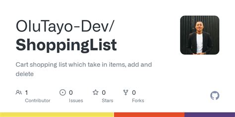 Github Olutayo Dev Shoppinglist Cart Shopping List Which Take In Items Add And Delete