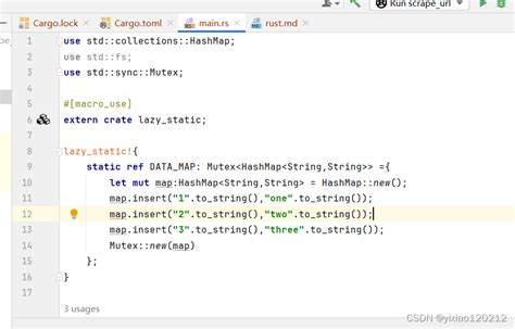 Rust开发途中 Error Cannot Call Non Const Fn `hashmap＜u32 String＞new