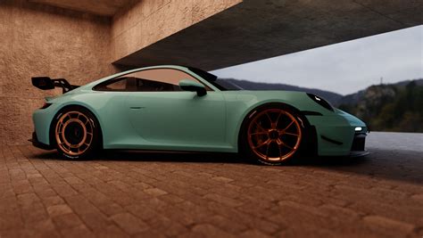 artstation 3d blend custom concept car environment fbx obj mtl