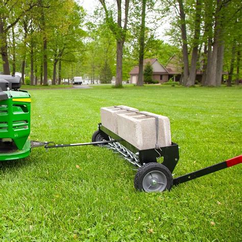 Lawn Sweeper Plug Aerator Tow Spike Aerator 48 Inches Extra Wide Tow