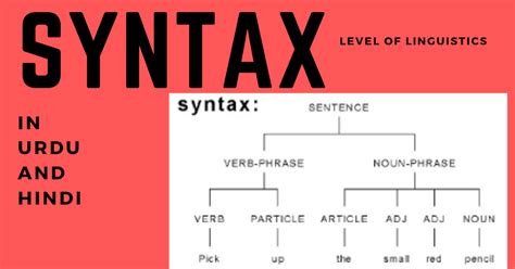 Syntax Grammar Vs Syntax Types Of Sentence Level Of Linguistics Notes In Pdf Crash