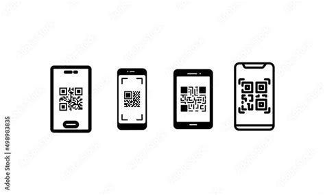 Scan Qr Code Icon For A Smartphone Qr Code For Payment Digital