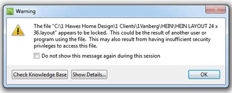 Anyone Else See This Warning Message Re Locked Layout Files General Q A ChiefTalk Forum