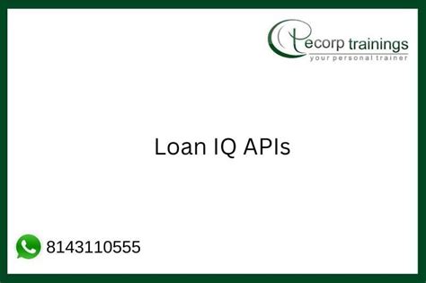 Loan IQ APIs Training Course In Hyderabad India Ecorptrainings