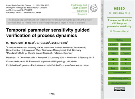 Pdf Temporal Parameter Sensitivity Guided Verification Of Process Dynamics