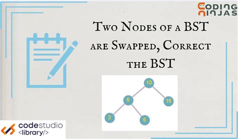 Two Nodes Of A Bst Are Swapped Correct The Bst Coding Ninjas
