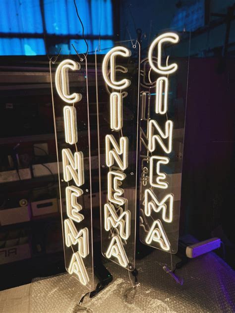 Cinema Led Neon Sign Movie Room Wall Art Theater Ts Etsy