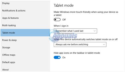 How To Switch Modes Tablet Desktop In Windows 10 Appuals Com