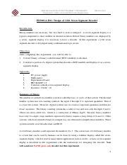 Lab 1 Seven Segment Display 1 Pdf THE HONG KONG POLYTECHNIC UNIVERSITY Department Of