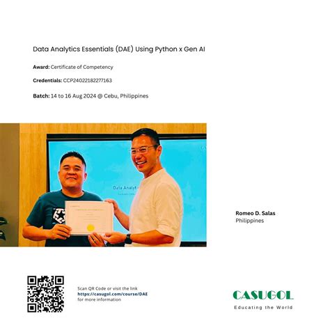 Dwayne O On Linkedin Dataanalytics Casugol Casugolmethod Datascience Manila Philippines