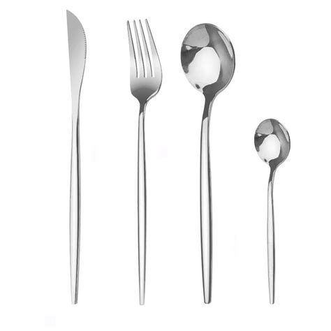 Набір столових приборів Foodie Portugal Style 24 пр Сріблястий • Краща ціна в Києві Україні