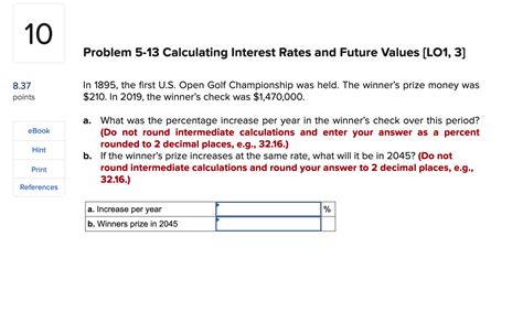 Solved Problem 5 13 Calculating Interest Rates And Future