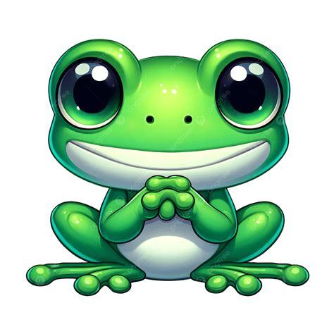 Cartoon Tree Frog Smiling With Crossed Legs Tree Clipart Frog Clipart Cartoon Clipart Png